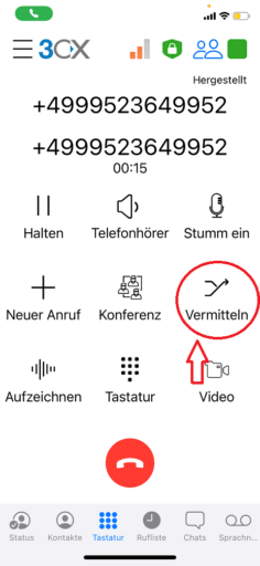 Weiterleitung Anruf aus der 3CX App am Mobiltelefon - Favorit.net - Ihr ...